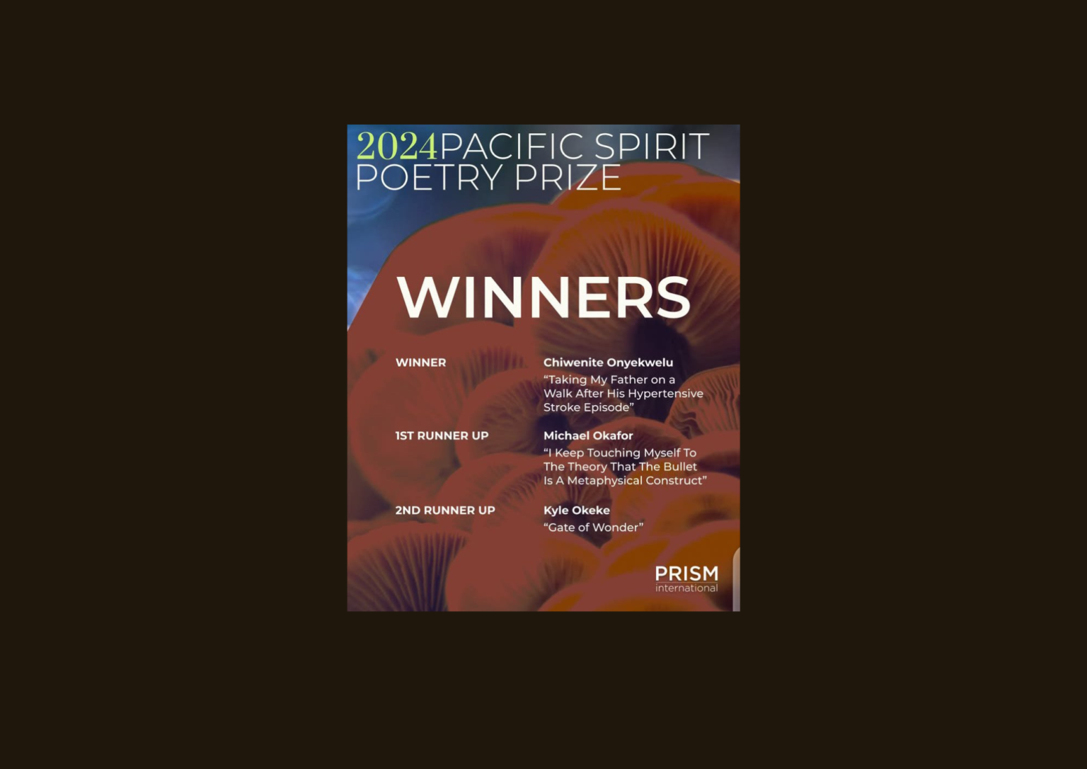 Chiwenite Onyekwelu Wins as Nigerian Poets Sweep Prism International’s ...
