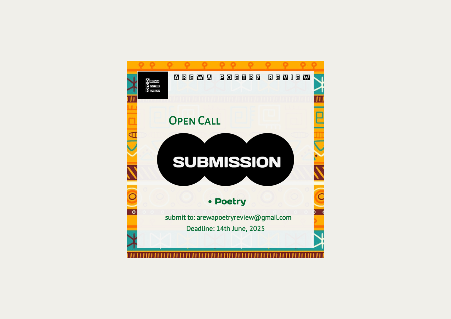 Arewa Poetry Review: Call for Submissions - JAY Lit
